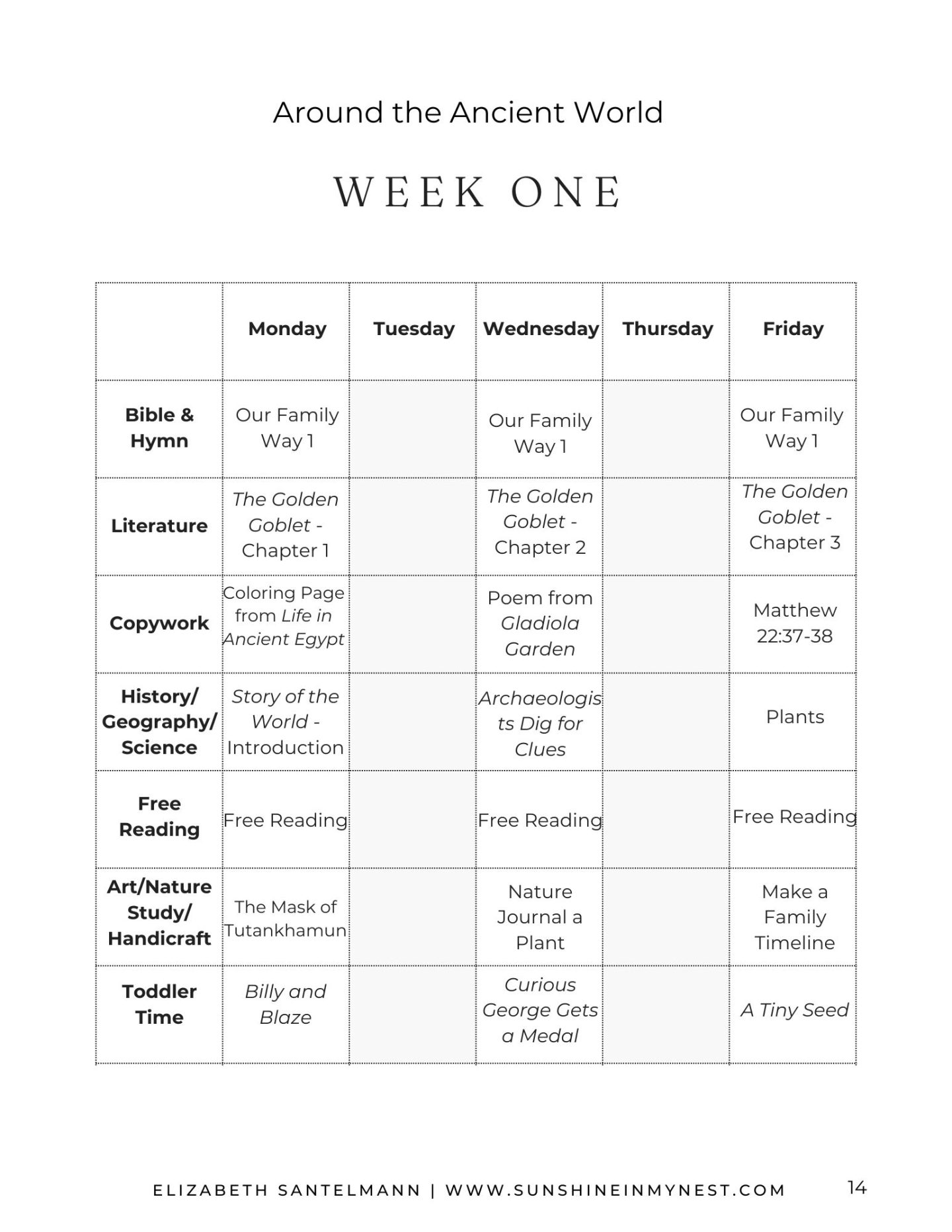 Around the Ancient World - Elizabeth Santelmann